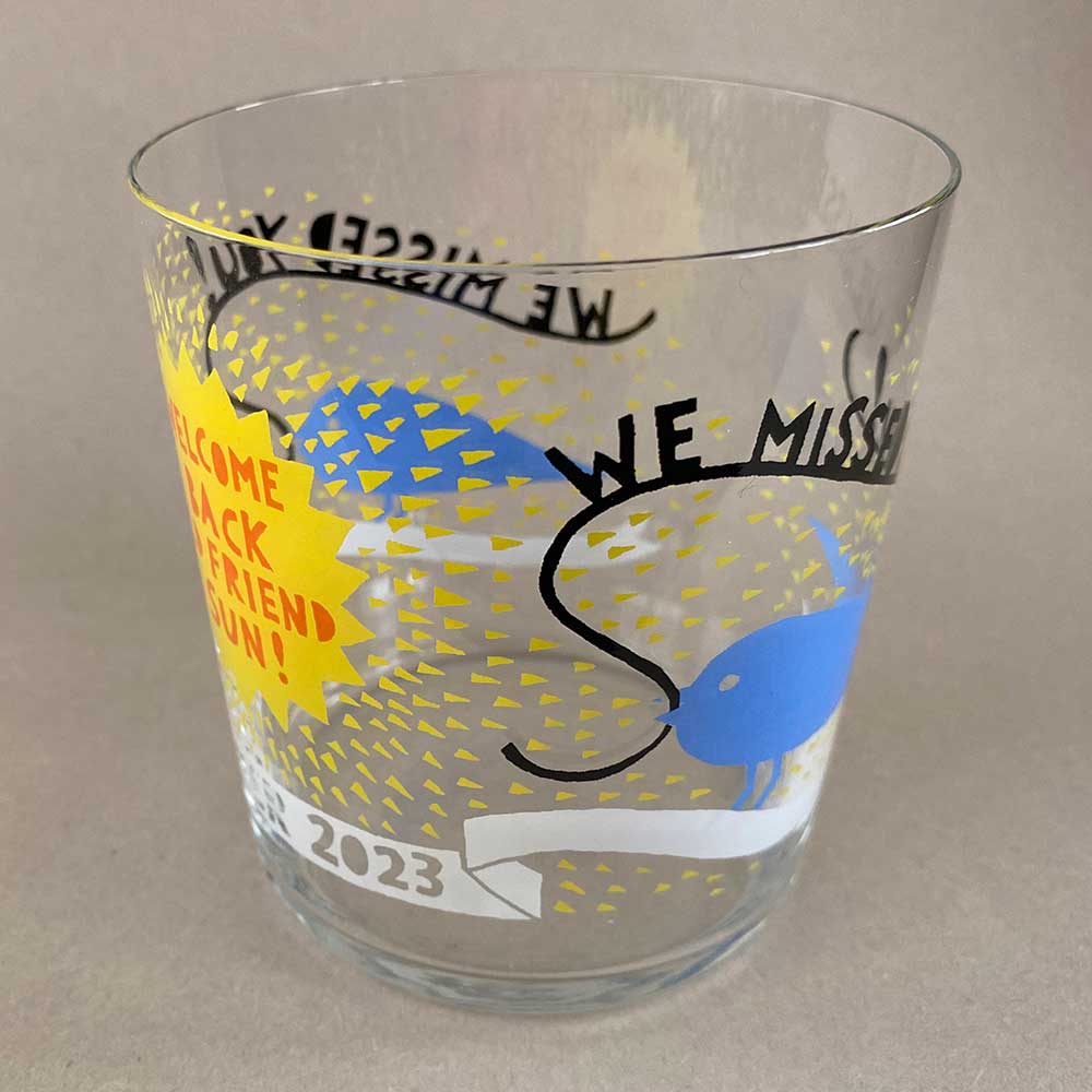 'Summer 2023' Glass Tumbler - Rob Ryan
