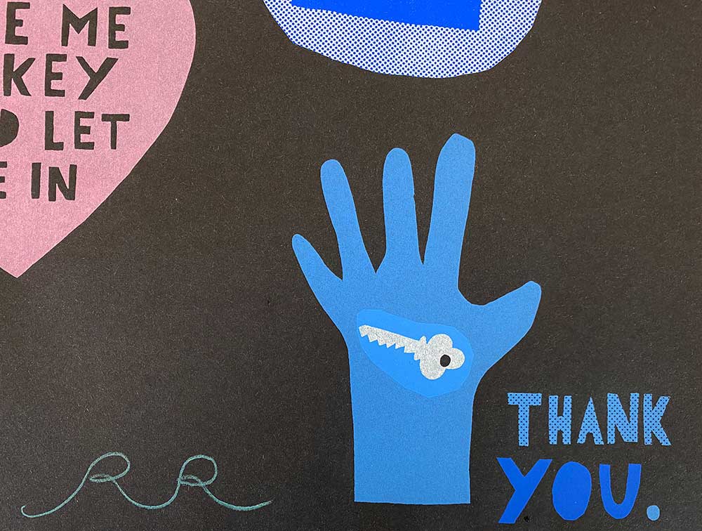 'A Million Keys' Screenprint for SHELTER. - Rob Ryan