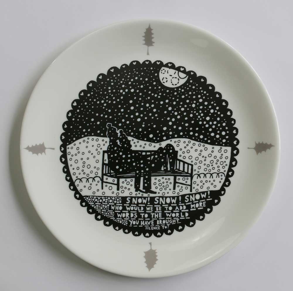 'Weather' Plates. Rain, Sun, Wind and Snow - Rob Ryan