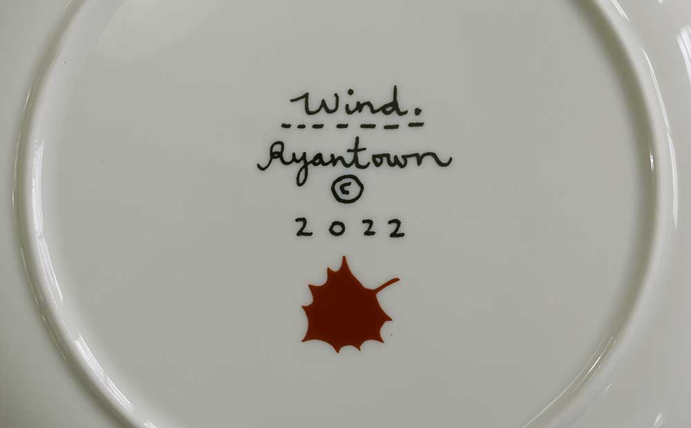 'Weather' Plates. Rain, Sun, Wind and Snow - Rob Ryan