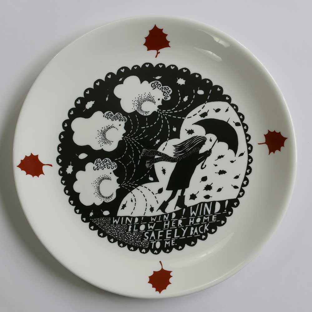 'Weather' Plates. Rain, Sun, Wind and Snow - Rob Ryan